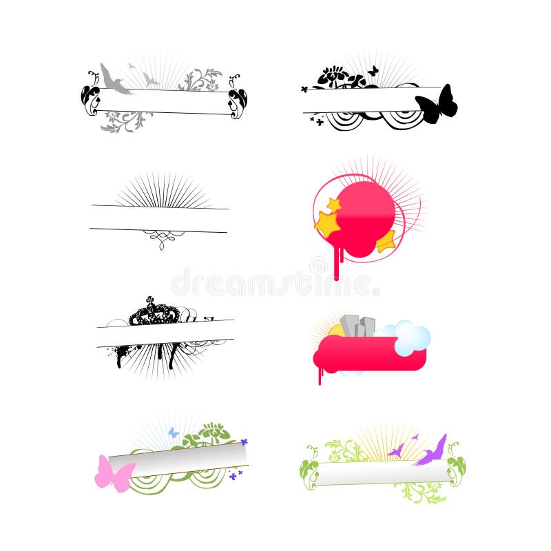 Design for title elements stock vector. Illustration of education - 7031134