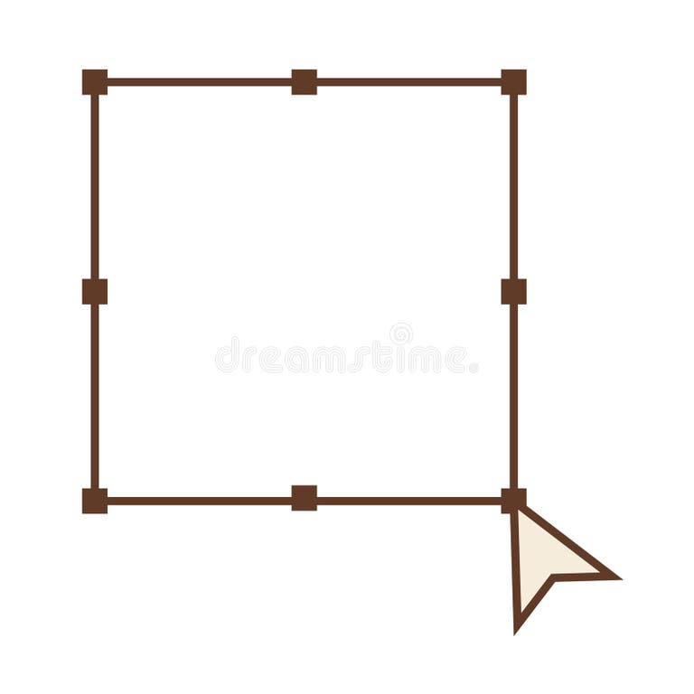 Design Tool Arrow Computer Pointer Forming Square Stock Vector ...