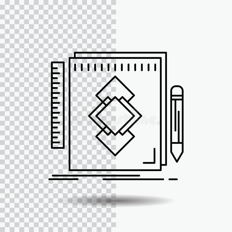 Design, Tool, Identity, Draw, Development Line Icon on Transparent ...