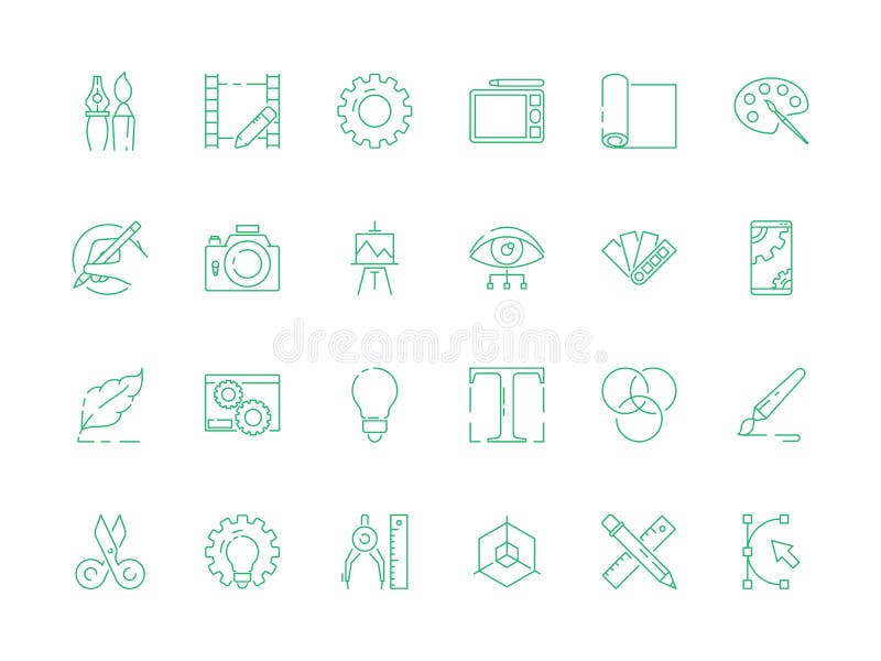Design Tools Icon. Artwork Web Design Typography Creative Art ...