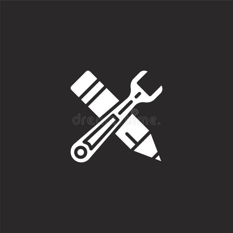 Design Tools Icon. Filled Design Tools Icon for Website Design and ...