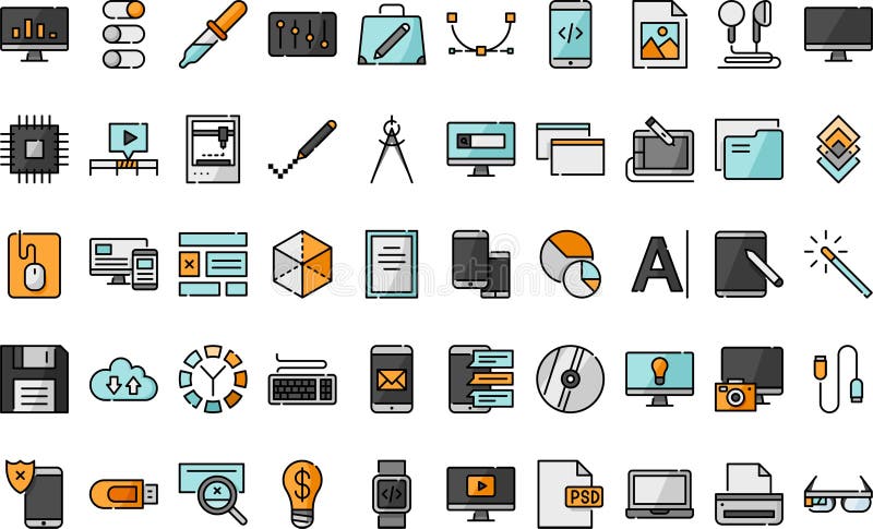 Design Tools Icons High-Quality Vector Icons Collection with Editable ...
