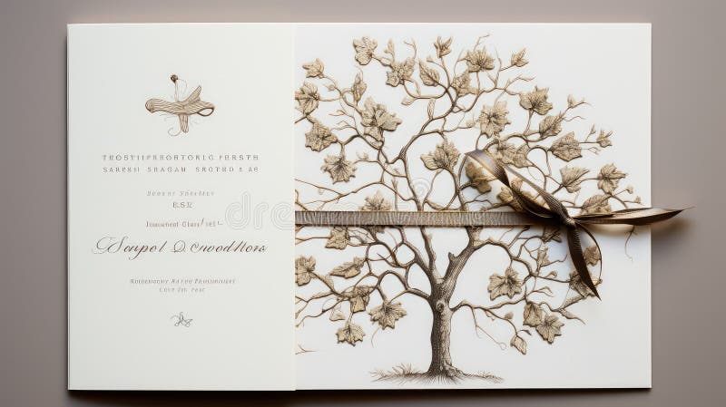 Design tree invitation stock illustration. Illustration of front ...