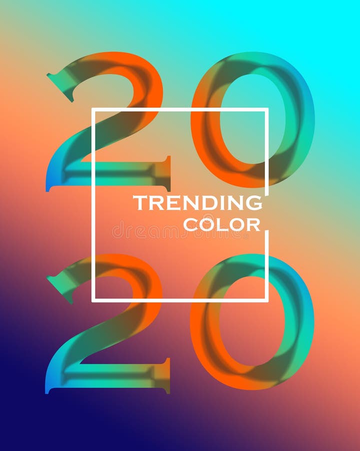 Design for Trending Color 2020 Stock Illustration - Illustration of ...
