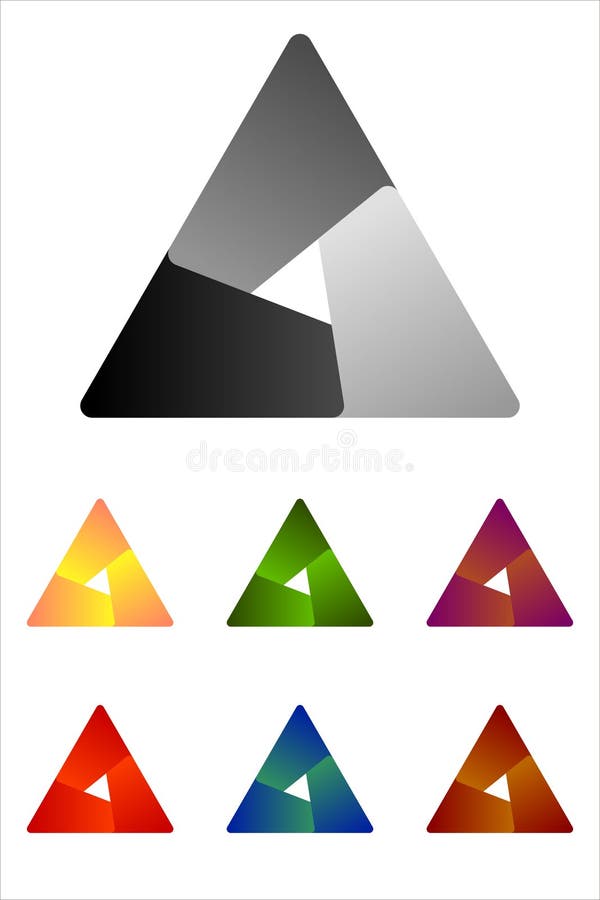 Design Triangle and Round Logo Element Stock Vector - Illustration of ...