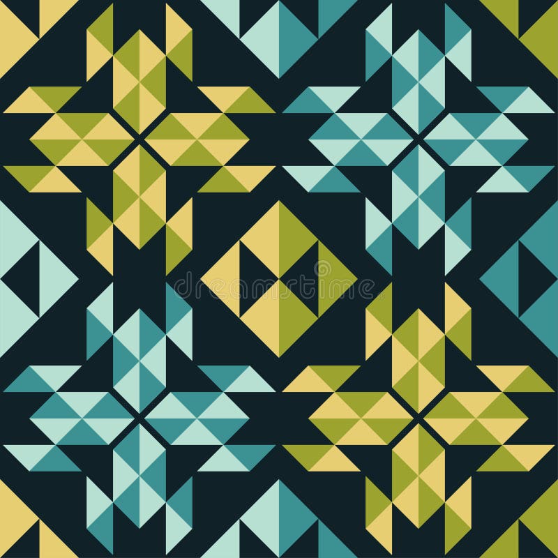Design of Triangle Shapes. Seamless Pattern. Textile. Ethnic Boho ...