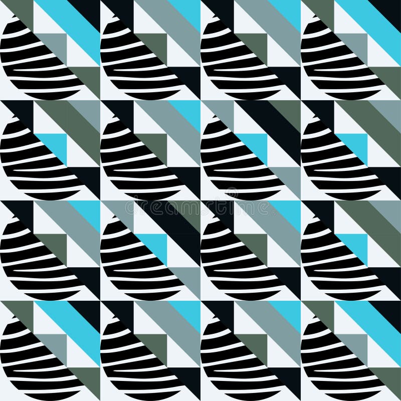 Design of Triangles and Circles with Zebra Stripes. Polka Dots ...