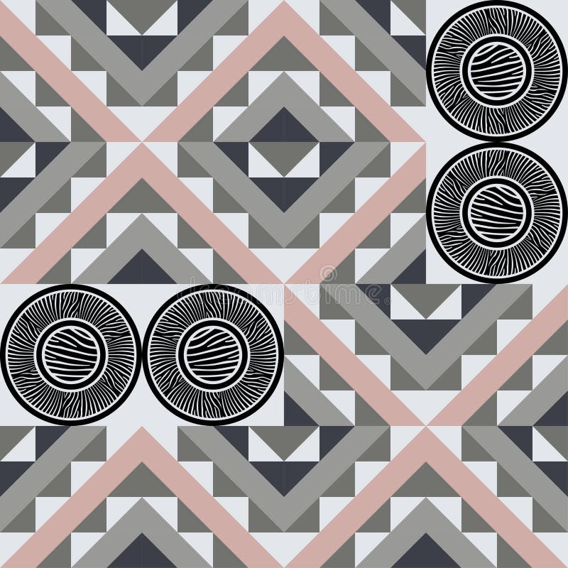 Design of Triangles and Circles with Zebra Stripes. Polka Dots ...