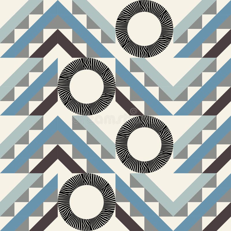 Design of Triangles and Circles with Zebra Stripes. Polka Dots ...