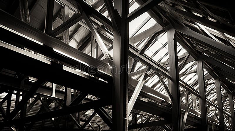 Design truss building stock illustration. Illustration of roof - 305978197