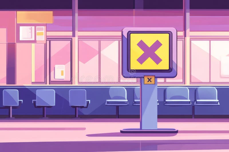 The Design of the TV Depicts a Red Error Symbol Symbolizes Technical ...