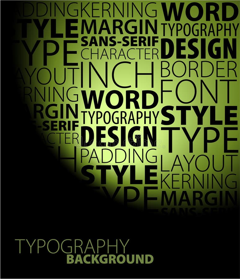 Abstract Design and Typography Background Stock Illustration ...