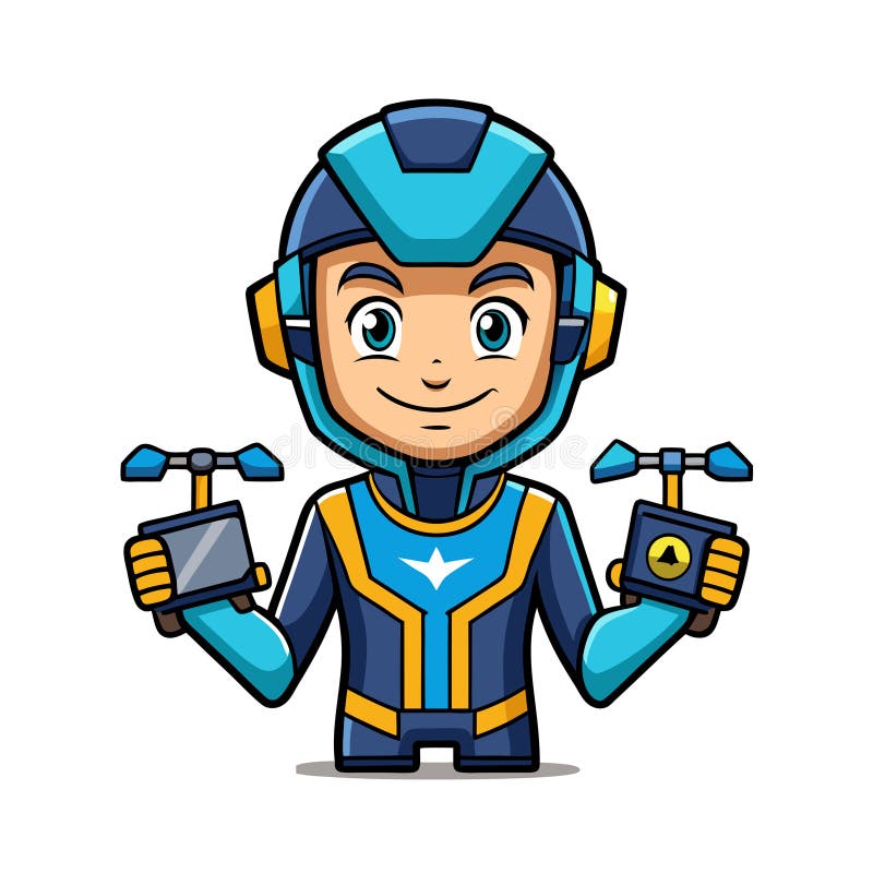 Design Unique Techie Drone Operator Character Stock Vector ...