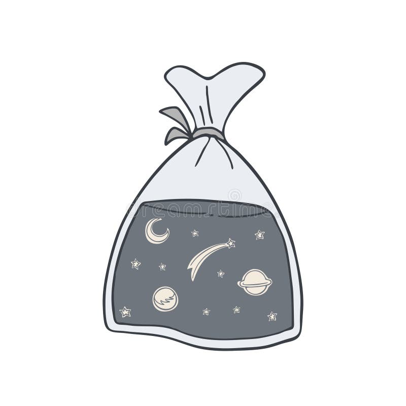 Design of Universe in Bag Illustration Stock Vector - Illustration of ...