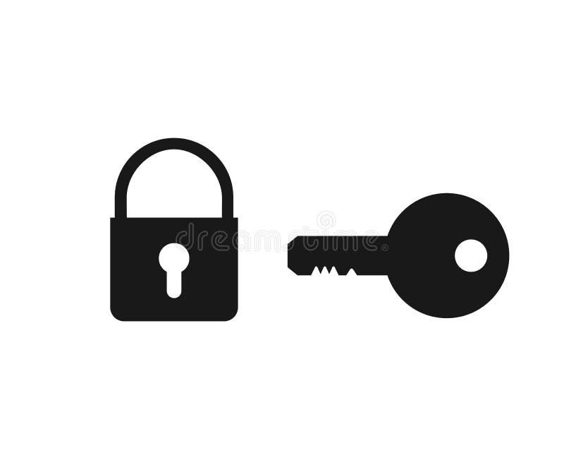 Design of Unlock Key Symbol Stock Vector - Illustration of keyhole ...