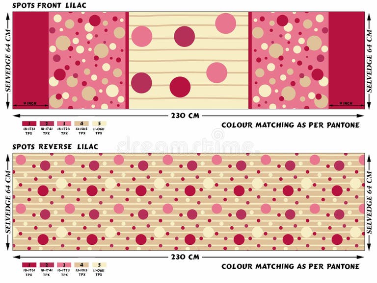 Textile Print Design Bedsheet Collection Stock Illustration ...