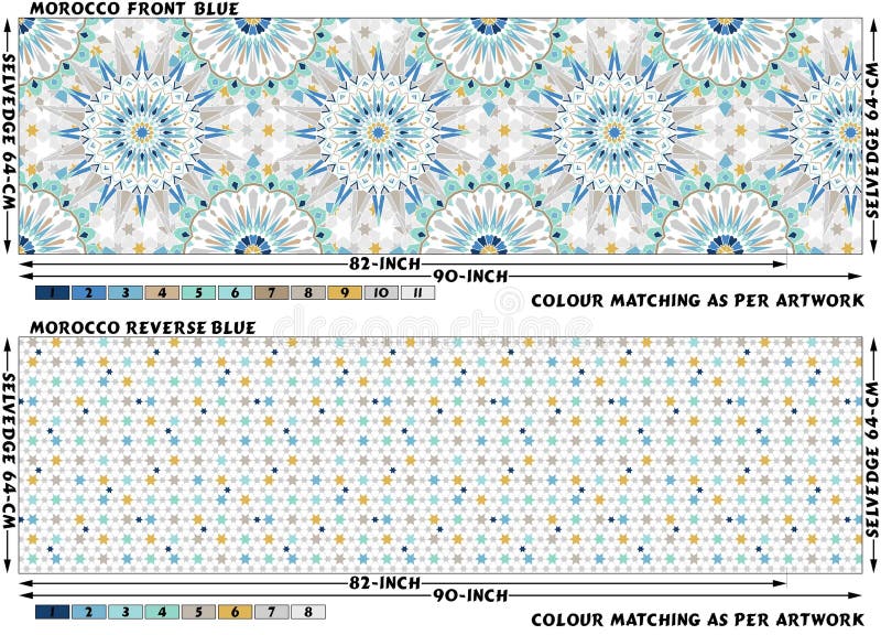 Textile Print Design Bedsheet Collection Stock Illustration ...