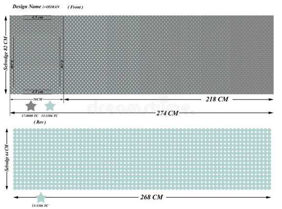 Textile Print Design Bedsheet Collection Stock Illustration ...