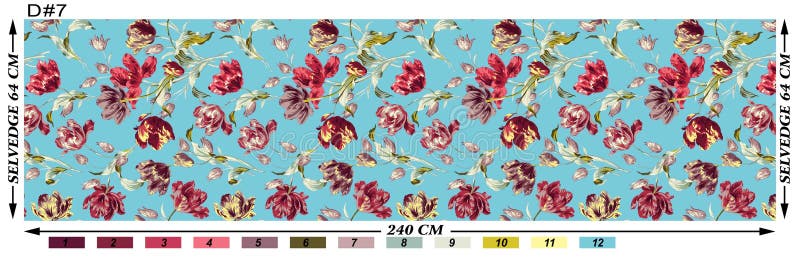 Textile Print Design Bedsheet Collection Stock Illustration ...