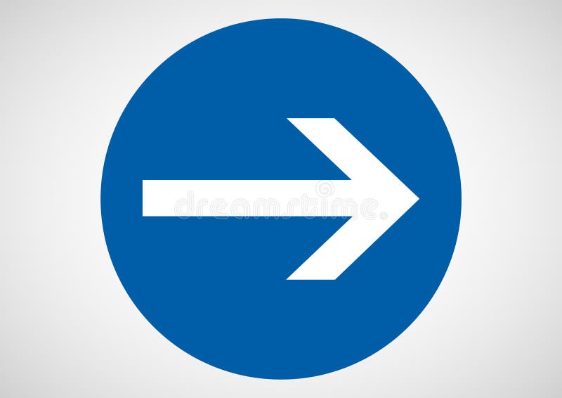 Right arrow direction blue stock vector. Illustration of right - 112634549