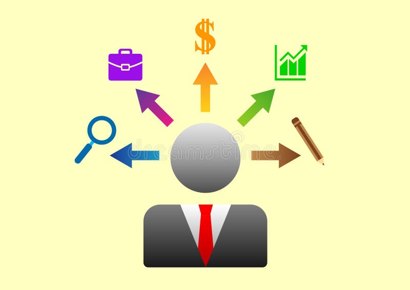 Mindset Illustration with Icons Design Abstract Stock Vector ...