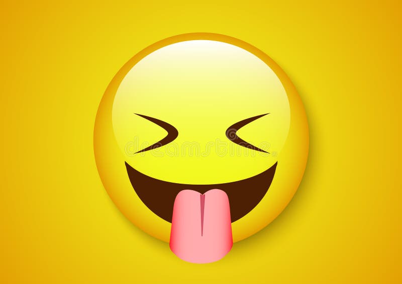 Mocking Face Emoticon Close Eyes Stock Vector - Illustration of happy ...