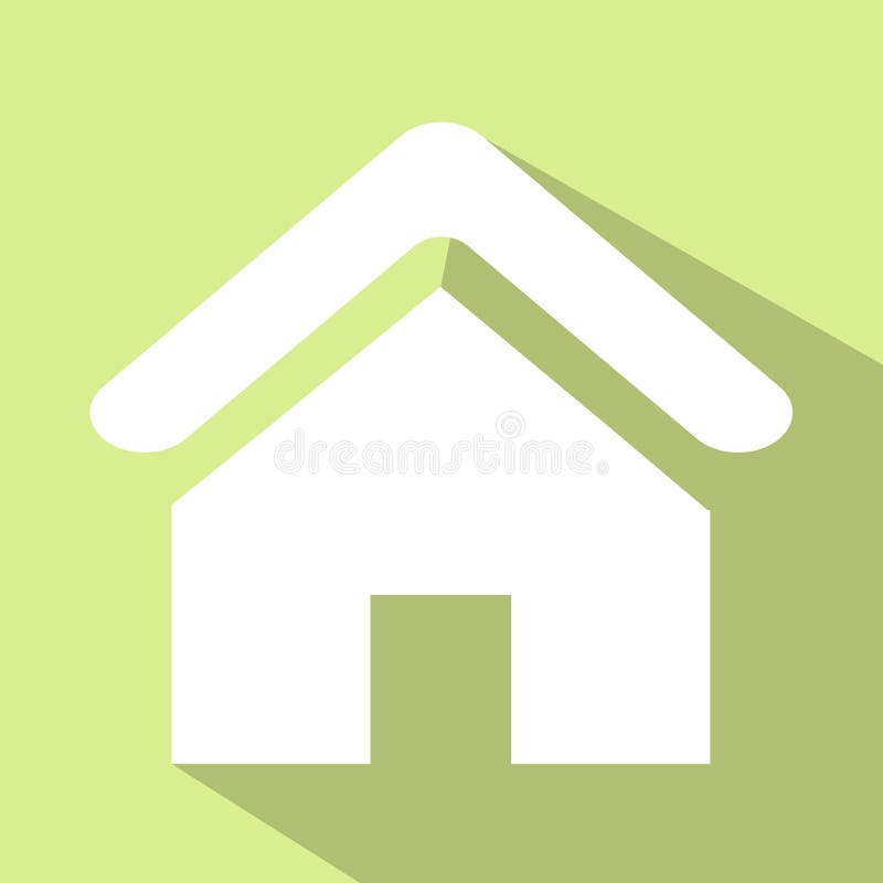 Home Icon with Flat Design Color Green Stock Vector - Illustration of ...