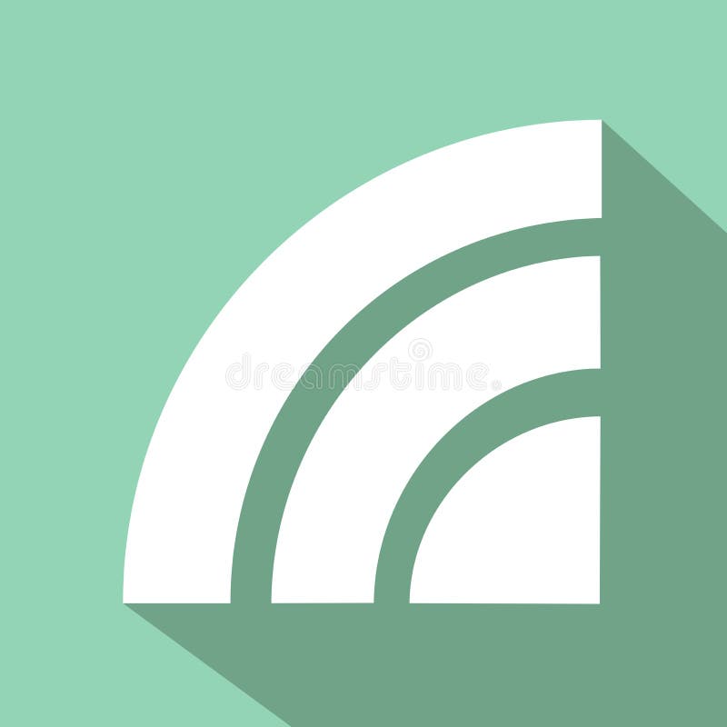 Wireless Icon with Flat Design Color Green Stock Vector - Illustration ...