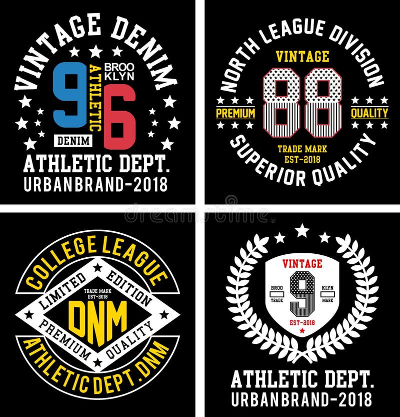 Vector Patch Varsity Collection 04 Stock Vector - Illustration of ...