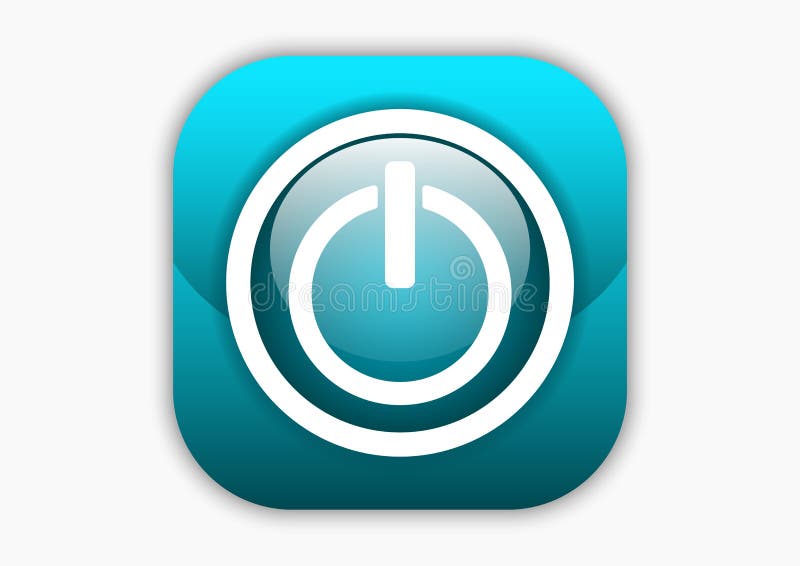 Switch Button Icon Symbol Blue Stock Vector - Illustration of design ...