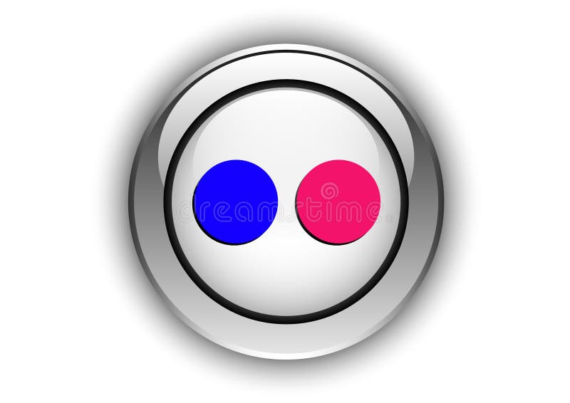 Flickr Messenger Icon Button Custom Design Stock Vector - Illustration ...