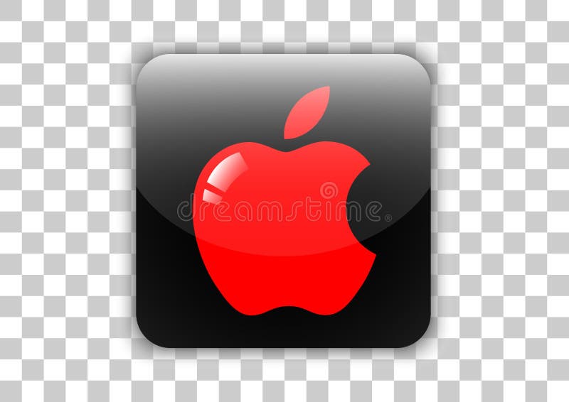 Apple Operating System Icon Button with Symbol Inside Editorial Stock ...