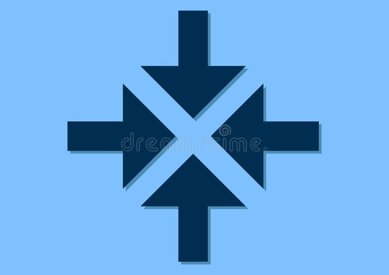 Arrow direction inside stock vector. Illustration of symbol - 113304854