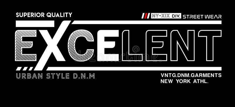 Design Vector Typography Excellent Stock Vector - Illustration of print ...