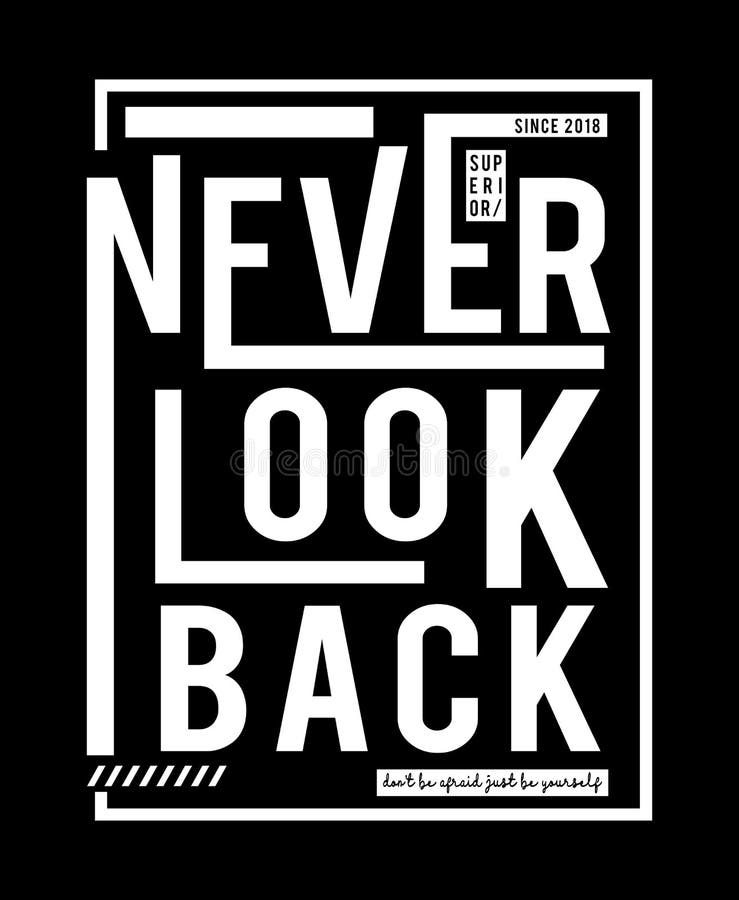 Never Look Back Hand Written White Note Stock Illustration ...