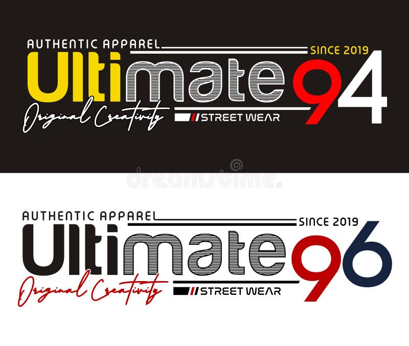 Design Vector Typography Ultimate Stock Vector - Illustration of ...