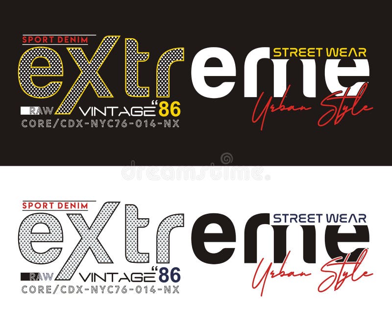 Design Vector Typography Extreme Stock Vector - Illustration of design ...