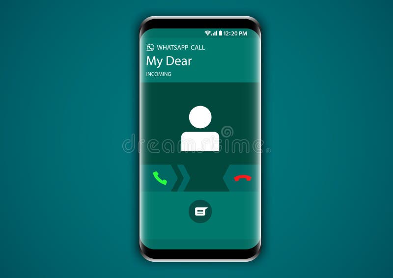 Incoming Call Screen User Interface Mobile Phone Stock Vector ...