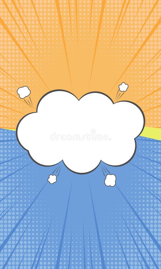 Design Versus Comic Style Vertical Format. Fight with Orange and Blue ...