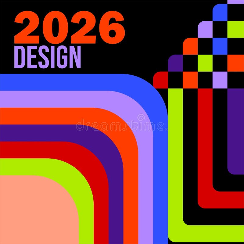 2026 Design a Vibrant and Geometric Abstract Artwork Stock Illustration ...
