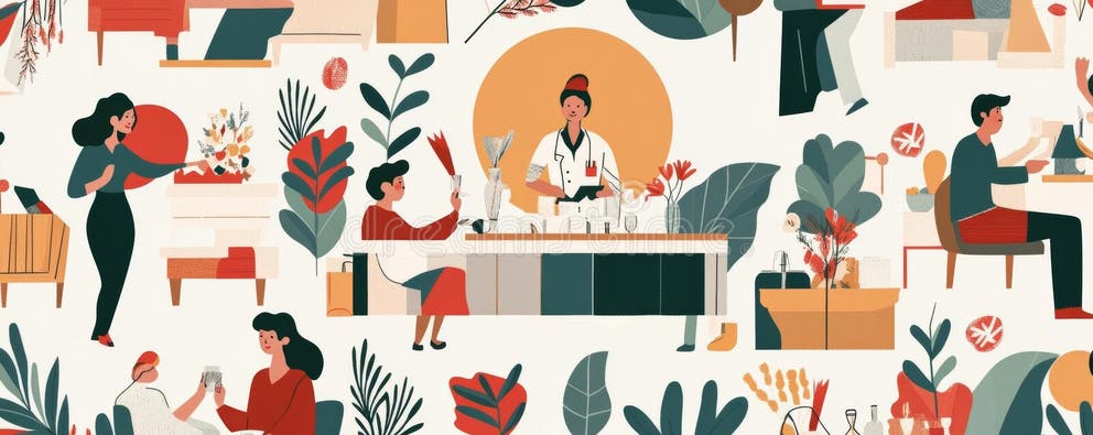 An Event Planner with Circle Behind, Showcase the Planner Engaged in ...