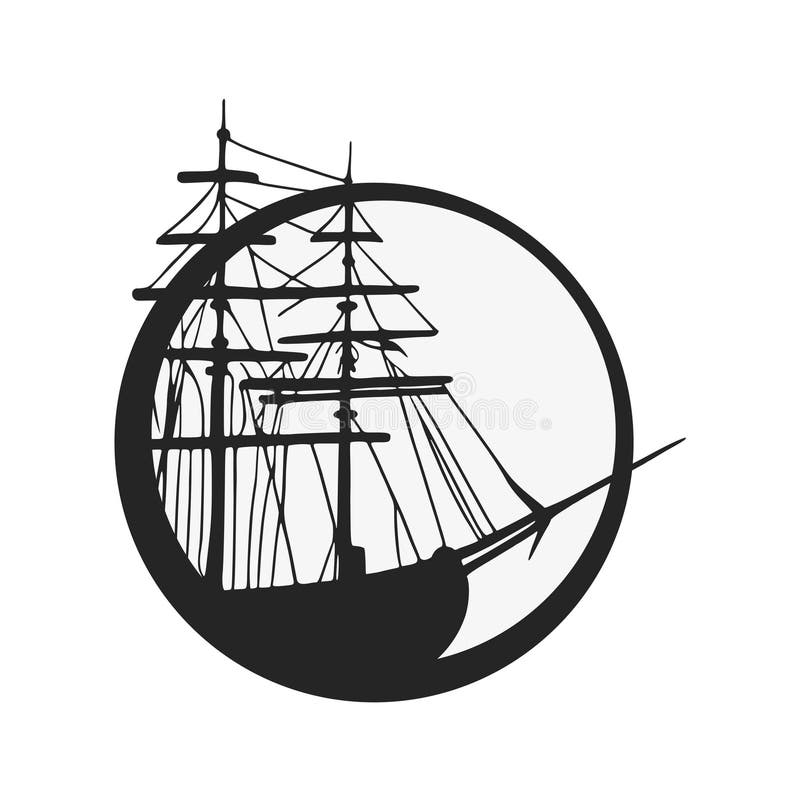 Design of Vintage Explorer Ship Stock Vector - Illustration of vessel ...