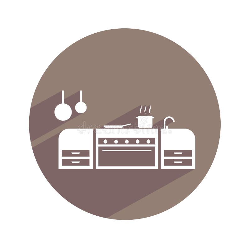 Kitchen Symbol Vintage Lettering Restaurant Stock Vector - Illustration ...