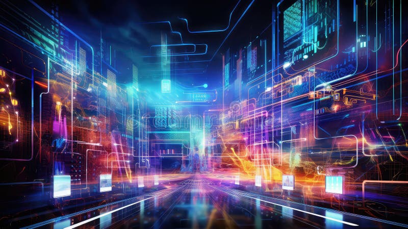 Design Wallpaper Technology Background Stock Illustration ...