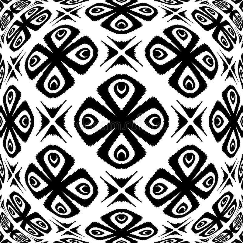 Design Warped Monochrome Flower Pattern Stock Vector - Illustration of ...