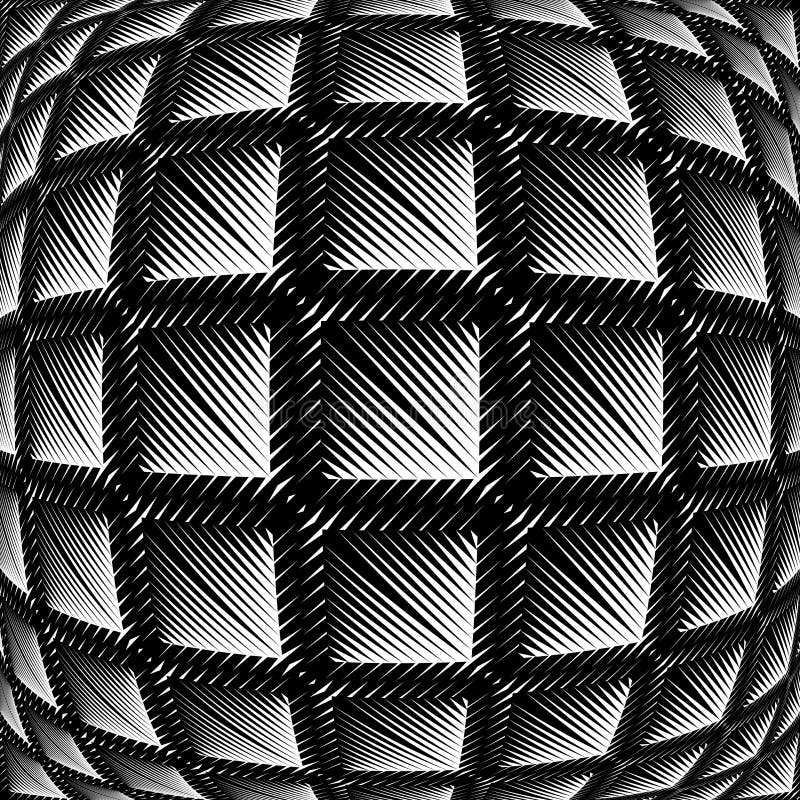 Warped Square Sunburst Set stock vector. Illustration of warped - 9195172