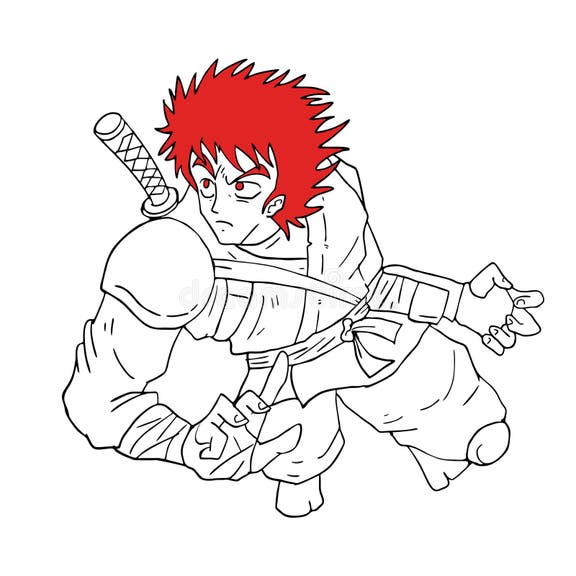 Design of Warrior Attack Draw Stock Vector - Illustration of warrior ...