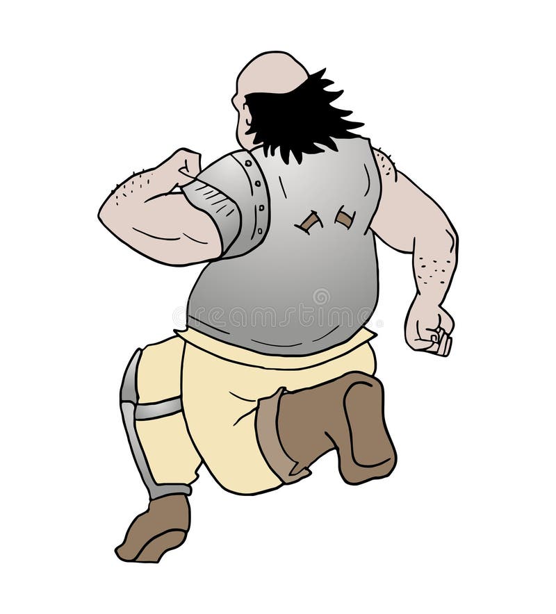 Design of Warrior Running Draw Stock Vector - Illustration of running ...