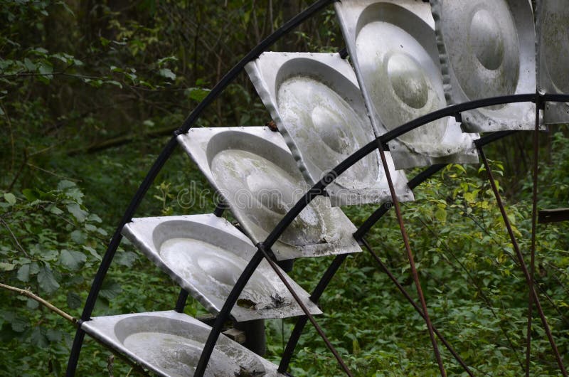 Design of Water Wheel with Blades for Water Pumping Stock Image - Image ...