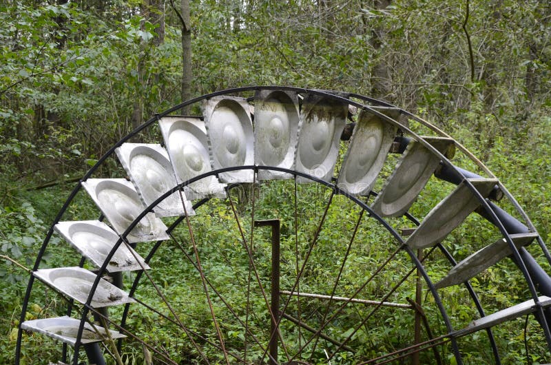 Design of Water Wheel with Blades for Water Pumping Stock Photo - Image ...